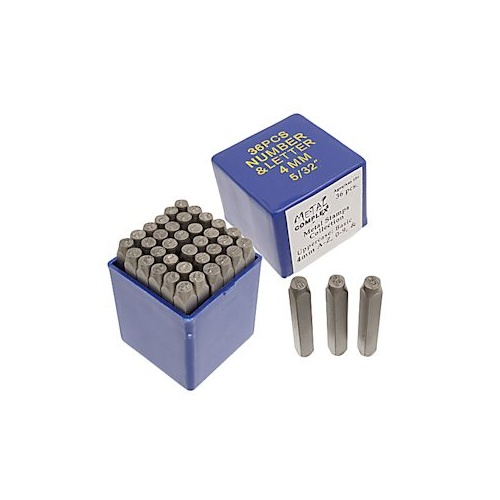 Alphabet Letter and Number Metal Punch Stamp Set - Upper Case ...